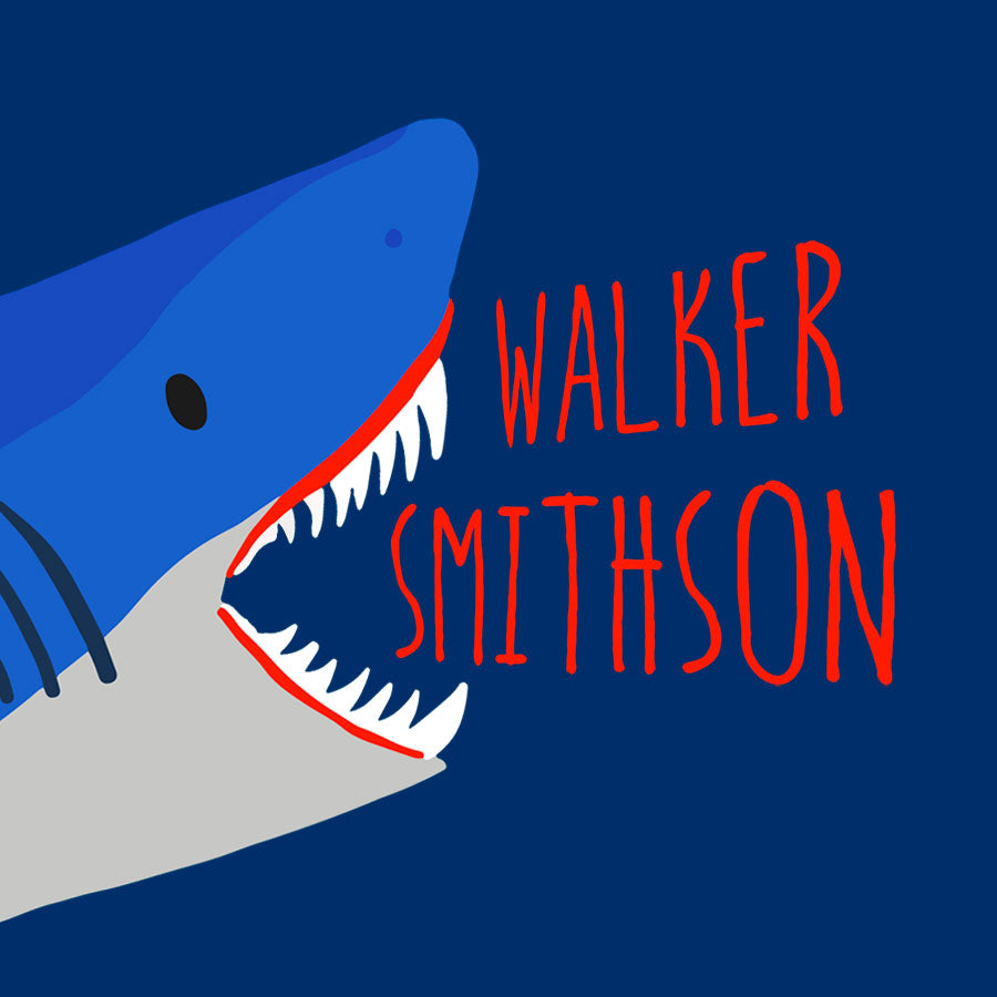 Stay Jawsome Personalized Shark Sticker Labels – Taylor Beach Design