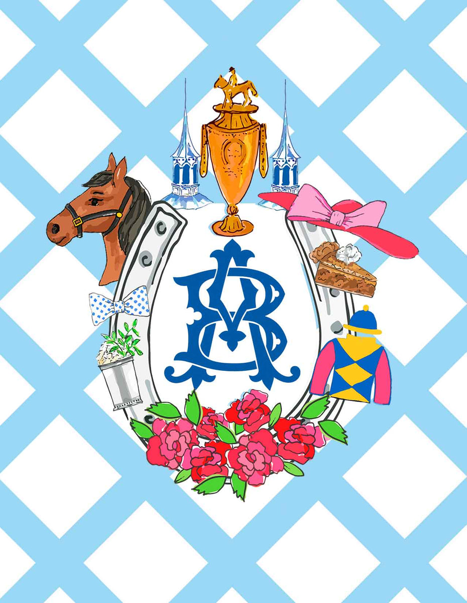 Derby Crest Personalized Folded Note Cards – Taylor Beach Design
